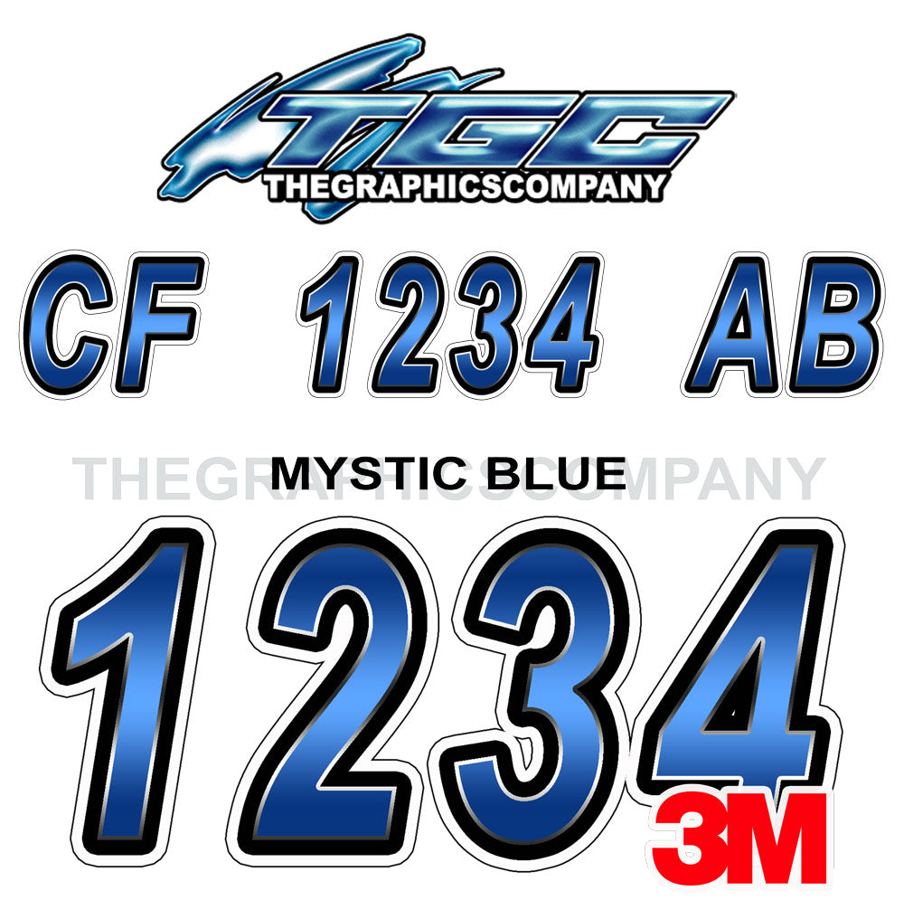 Mystic Blue Boat Registration Numbers – The Graphics Company