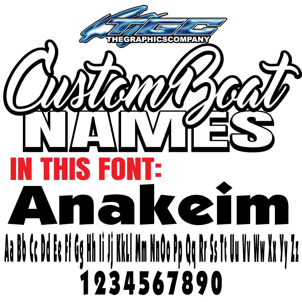Custom Boat Names Anakeim – The Graphics Company