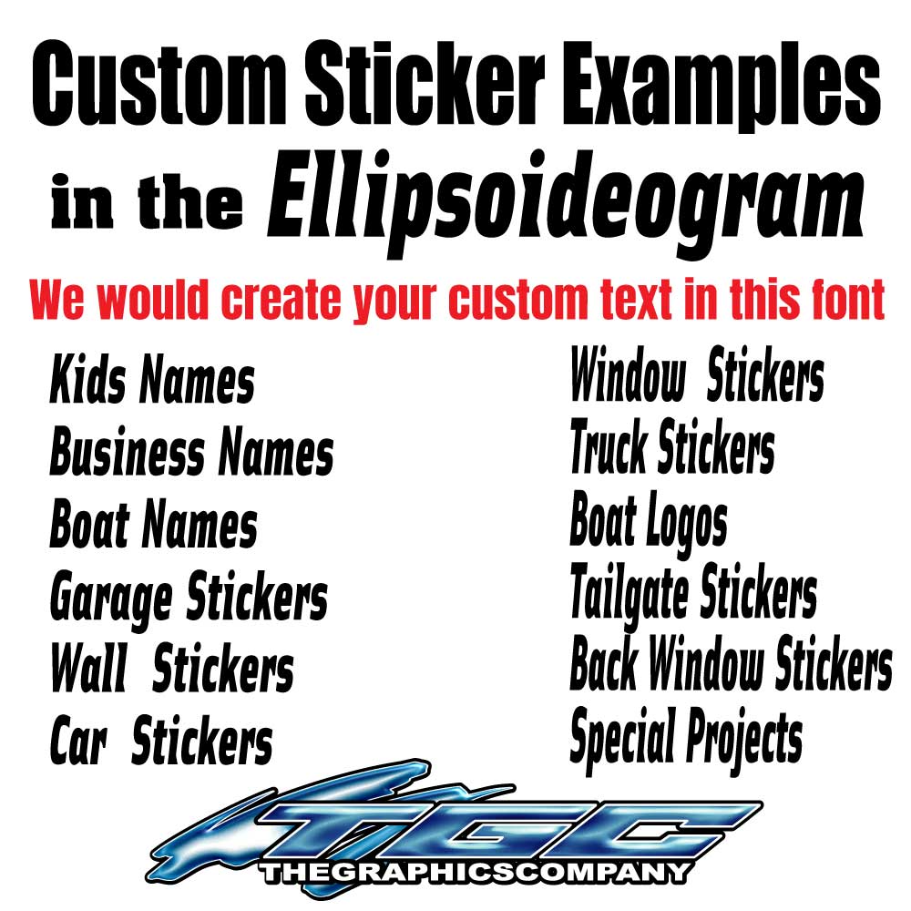 Custom Stickers Ellipsoideogram – The Graphics Company