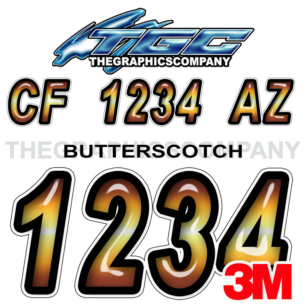 Butterscotch Boat Registration Numbers – The Graphics Company